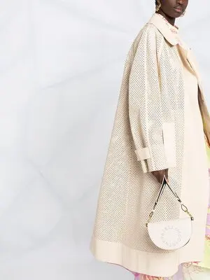 Stella McCartney Faux-leather Perforated Coat