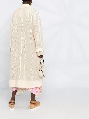 Stella McCartney Faux-leather Perforated Coat