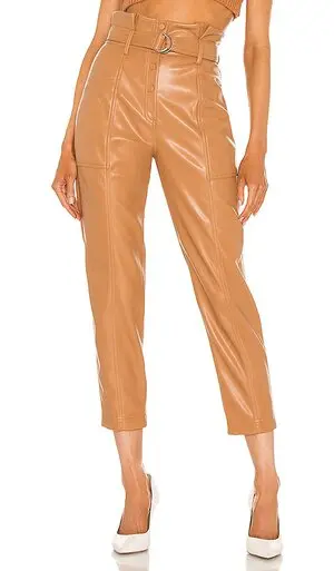 Simkhai Leela Vegan Leather Pant In Tan