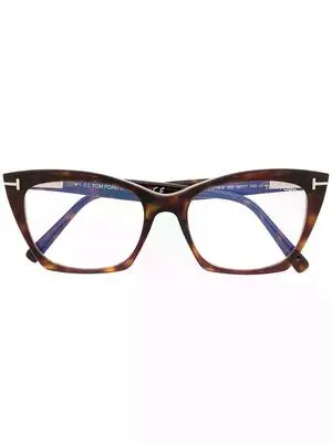 TOM FORD Cat-eye Frame Glasses - Brown