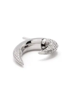 SHAUN LEANE 18kt White Gold Talon Diamond Earrings - Silver