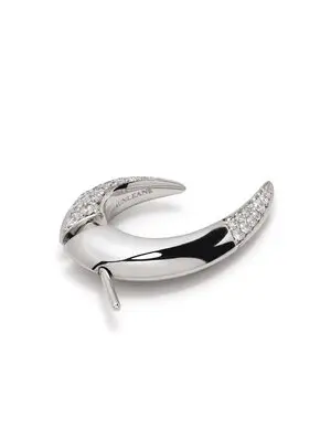 SHAUN LEANE 18kt White Gold Talon Diamond Earrings - Silver