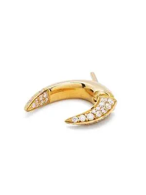 SHAUN LEANE 18kt Yellow Small Talon Diamond Earrings - Gold