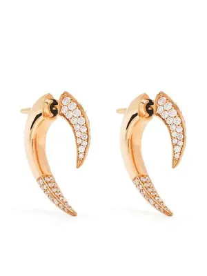 SHAUN LEANE 18kt Rose Talon Diamond Earrings - Gold