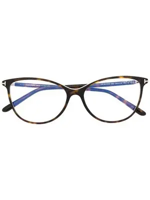 TOM FORD Tortoiseshell Round-frame Glasses - Brown