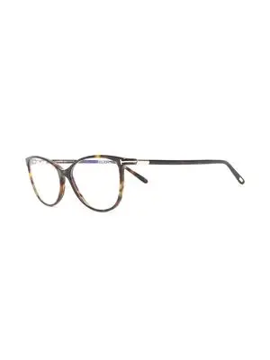 TOM FORD Tortoiseshell Round-frame Glasses