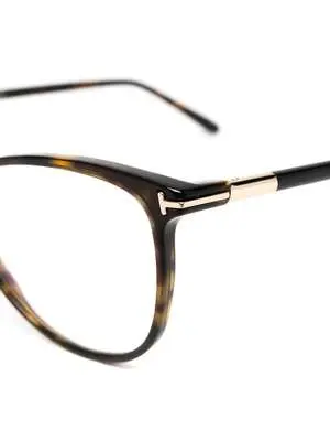 TOM FORD Tortoiseshell Round-frame Glasses