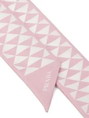 Prada Triangle-logo Twill Scarf