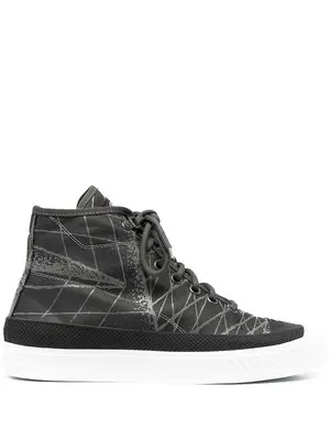 Stone Island Abstract-print High-top Sneakers