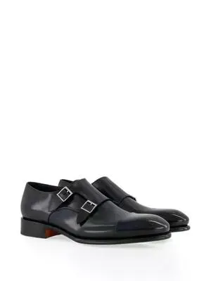 Santoni Double-buckle Monk Shoes - Blue