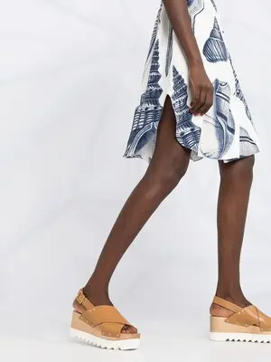 Stella McCartney Sleeveless Shell-print Silk Dress