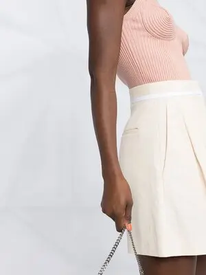 Stella McCartney High-waisted Pleated Tailored Shorts