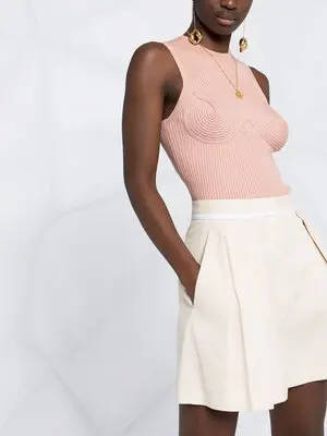 Stella McCartney High-waisted Pleated Tailored Shorts