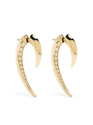SHAUN LEANE 18kt Yellow Hook Diamond Earrings - Gold
