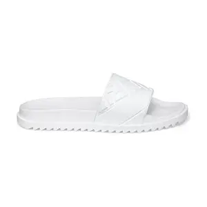 Fendi Yellow Rubber Slides - Blanc