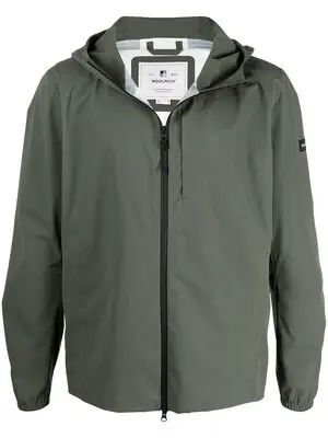 Woolrich Logo-patch Zip-up Hooded Jacket - Green
