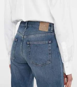 TOTEME Mid-rise Straight Jeans With Twisted Seam - Blue