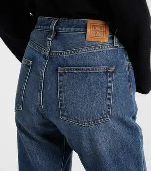 TOTEME Mid-rise Straight Jeans With Twisted Seam - Blue