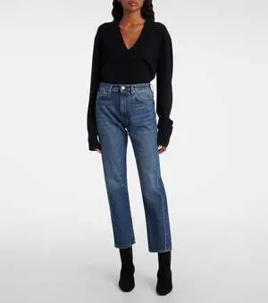 TOTEME Mid-rise Straight Jeans With Twisted Seam - Blue