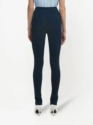 Wardrobe.NYC Front Ankle-zip Leggings - Blue