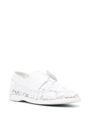 LE SILLA Claire Floral Lace Loafers