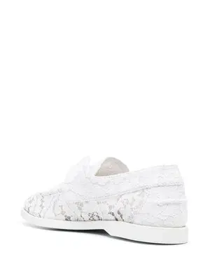 LE SILLA Claire Floral Lace Loafers