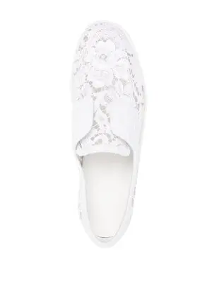 LE SILLA Claire Floral Lace Loafers