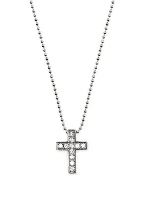 Dsquared2 Crystal Cross Pendant Necklace - Silver