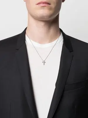 Dsquared2 Crystal Embellished Cross Pendant Necklace