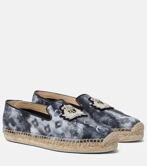 CHRISTIAN LOUBOUTIN Nanou Orlato Denim Espadrilles - Blue
