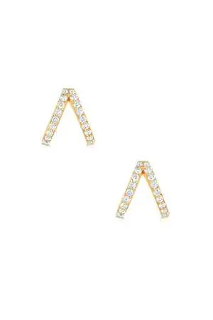 Carbon & Hyde Split Huggies In Yellow - Gold