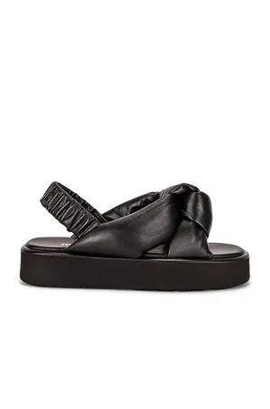 Miu Miu Padded Leather Flatform Sandals