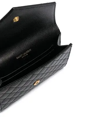 Saint Laurent Pebbled Envelope Cardholder
