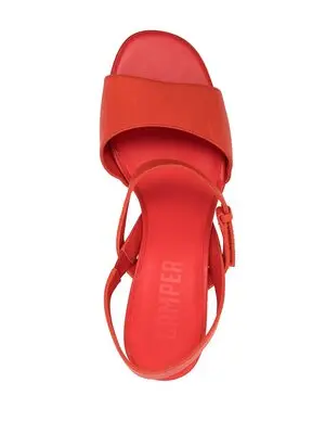 Camper Katie Ankle Strap Sandals - Red
