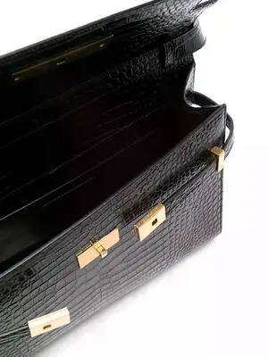 Saint Laurent Manhattan Crocodile-embossed Shoulder Bag