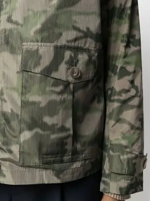 Herno Camouflage Print Hooded Jacket