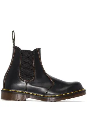 Dr. Martens Vintage Round-toe Leather Chelsea Boots - Black