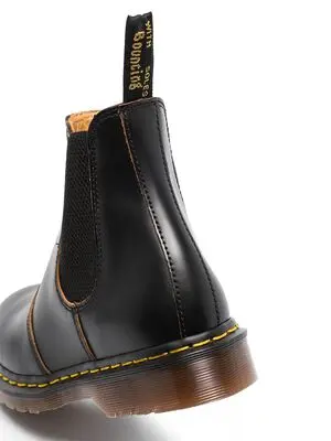 Dr. Martens Vintage Round-toe Leather Chelsea Boots - Black