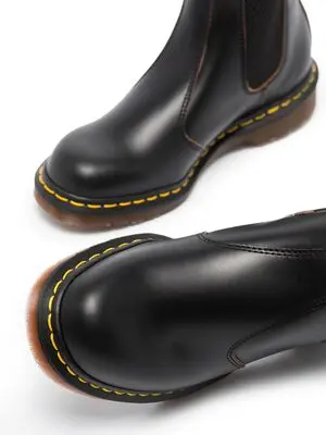 Dr. Martens Vintage Round-toe Leather Chelsea Boots - Black