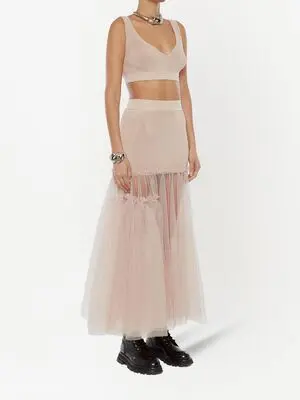 Alexander McQueen Ribbed Knit Cropped Top
