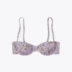 Tory Burch Balconette Bikini Top Lilac Garden Medallion