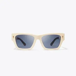 Tory Burch Geometric Sunglasses Ivory/navy