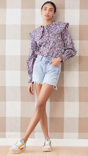 AGOLDE Parker Long Denim Shorts - Swapmeet