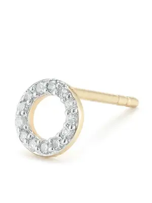 Mateo 14kt Yellow Diamond Mini Circle Stud Earrings