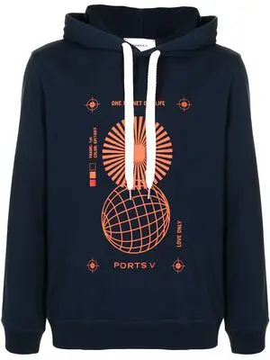 Ports V Printed Sweatshirts Hoodies For Women
