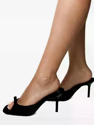 Mateo 14k Yellow Single Pearl Drop Chain Anklet