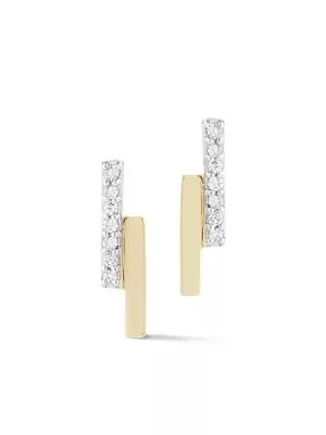 Mateo 14kt Yellow And Diamond Stud Earrings - Gold