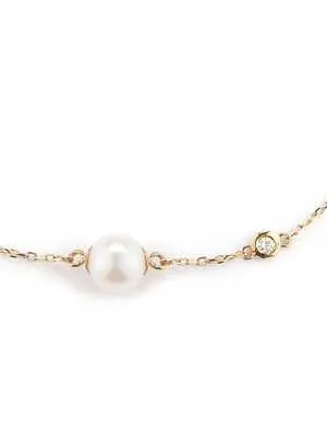 Mateo 14kt Yellow Diamond And Pearl Chain Bracelet