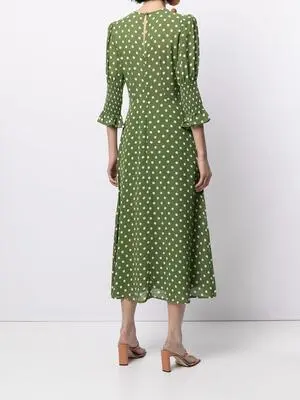 REFORMATION Carolena Polka-dot Print Dress