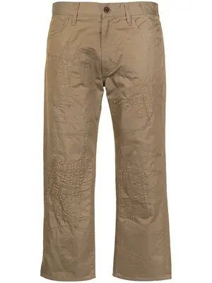 Junya Watanabe Embroidered Cropped Chinos